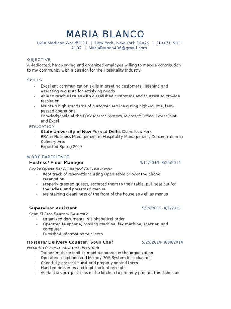 Maria Resume | PDF | Business
