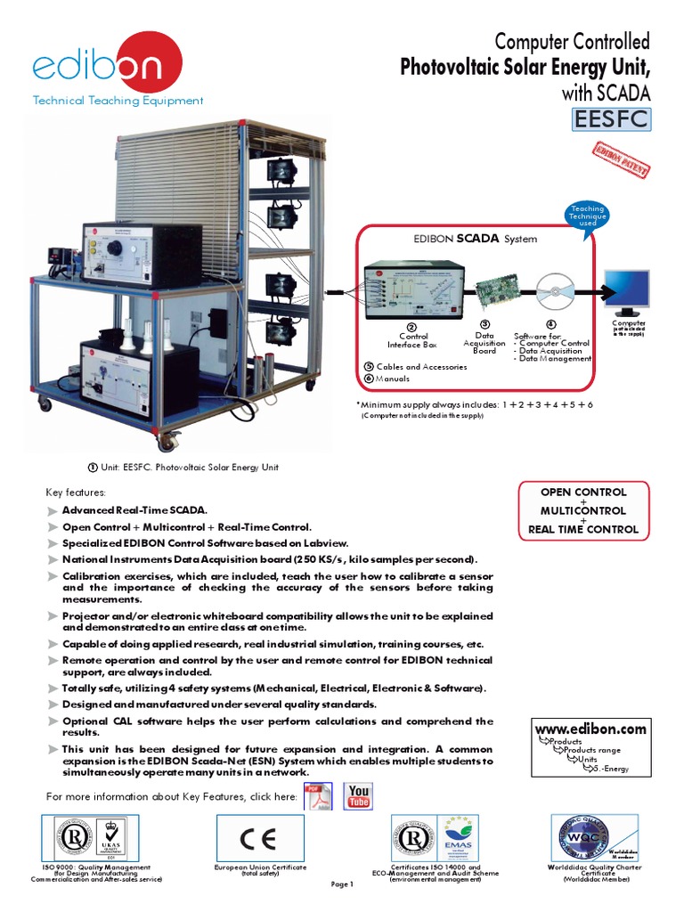 Edibon - EESFC | PDF | Programmable Logic Controller | Photovoltaic System