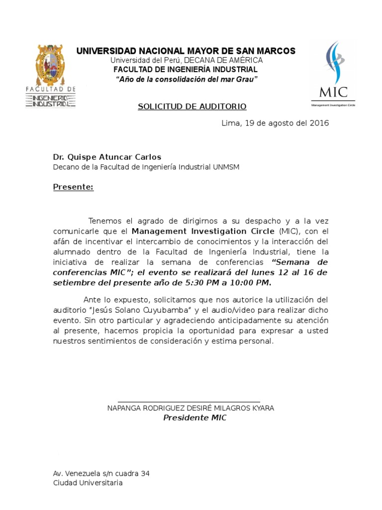 SOLICITUD Decano | PDF