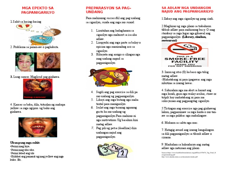 Smoking Pamphlet (Health Teaching) | PDF