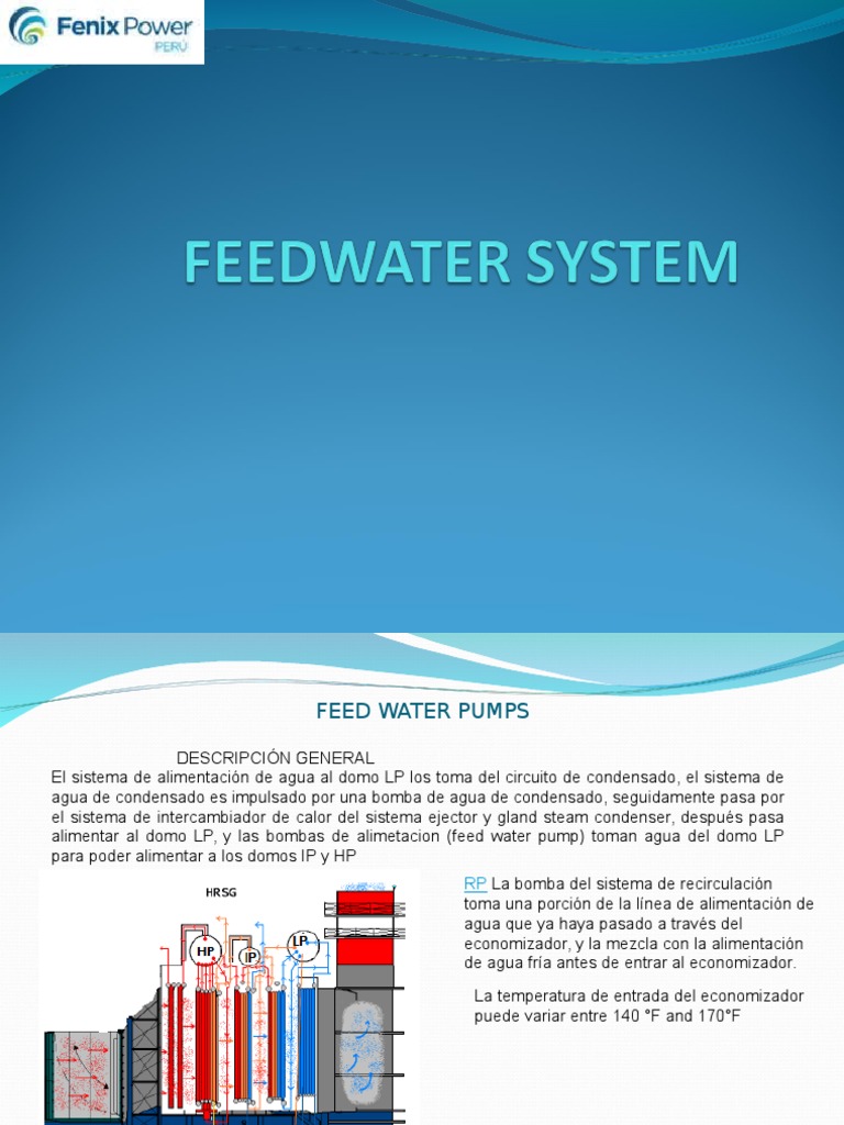 Feedwater System | PDF | Presión | Agua