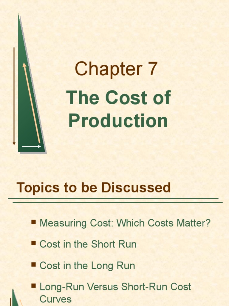 Chapter - 7 Cost of Production | PDF | Average Cost | Long Run And ...