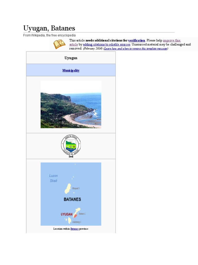 Uyugan, Batanes | PDF | Agriculture | Livestock Farming