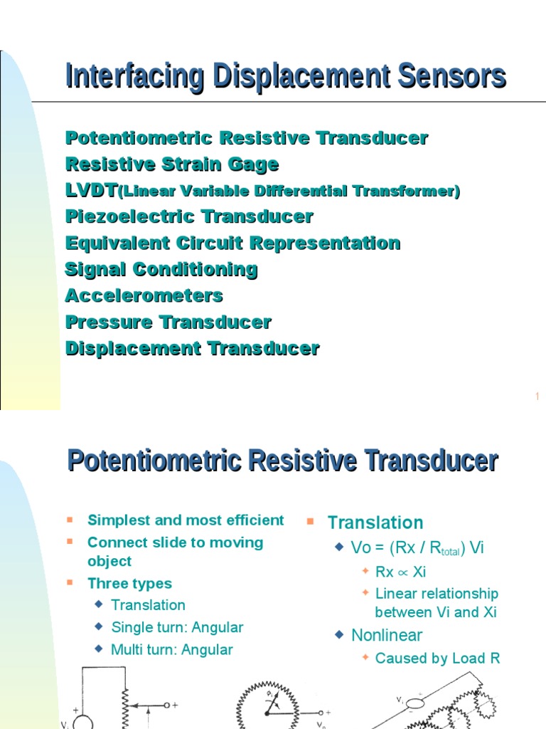 Displacement Sensor | PDF | Amplifier | Piezoelectricity