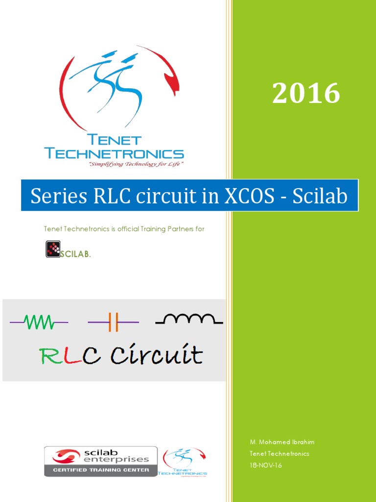 Series RLC Circuit in XCOS - Scilab | PDF | Series And Parallel Circuits | Electronic Component