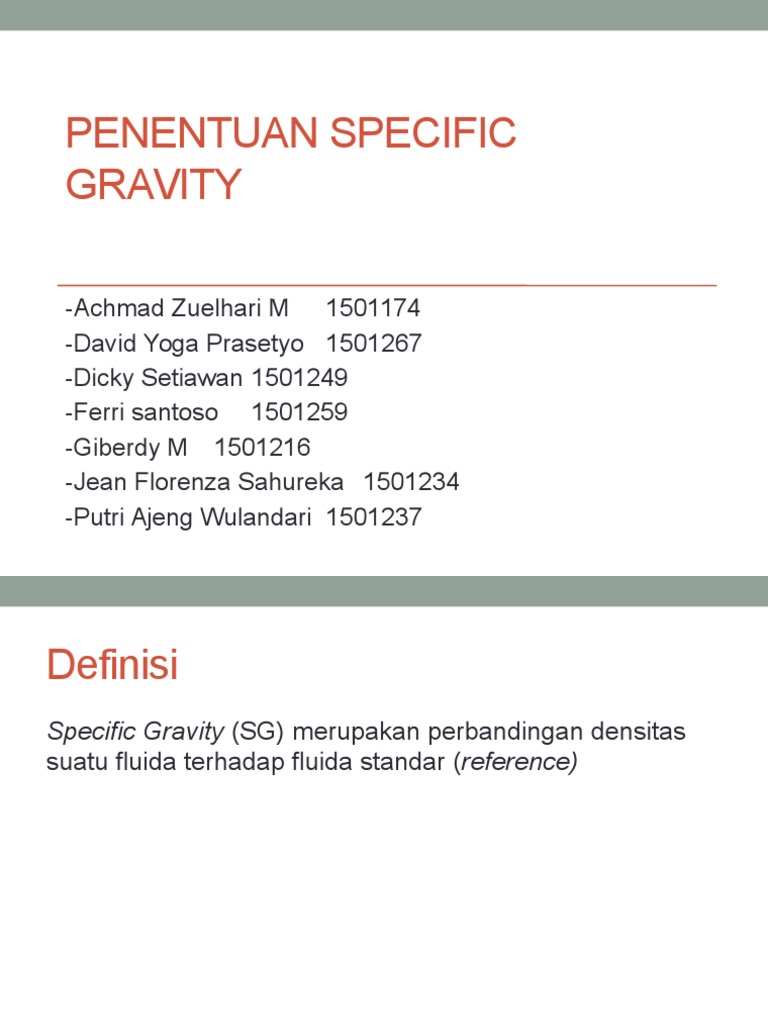 Penentuan Specific Gravity Pdf