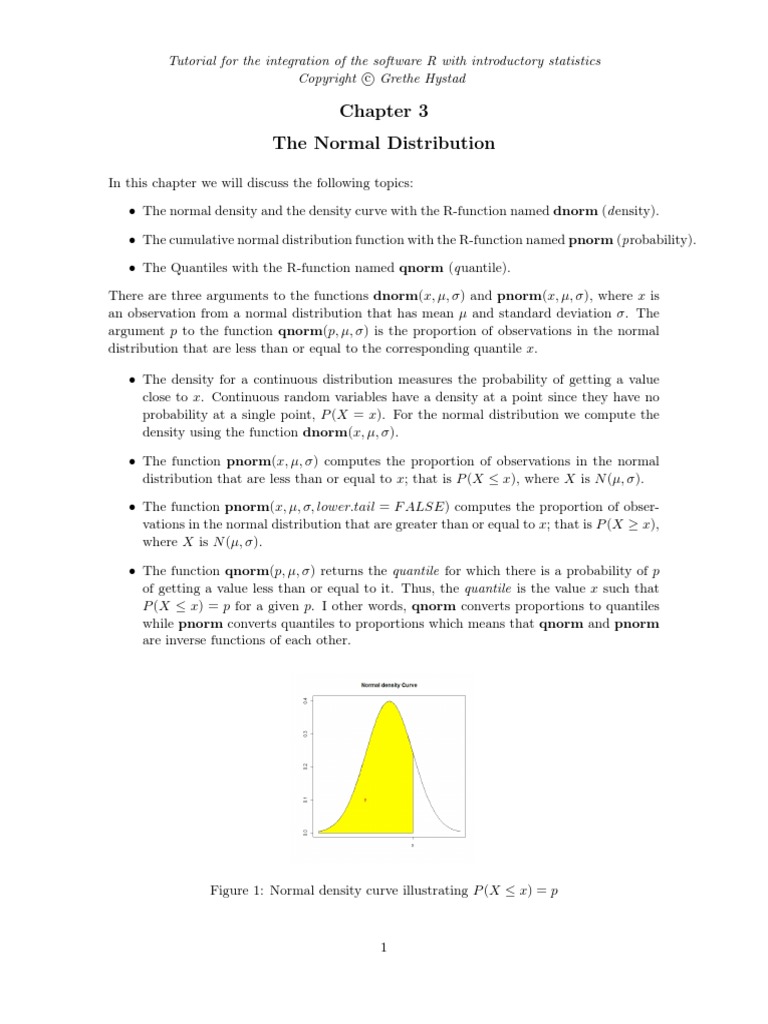 R Programming | PDF | Normal Distribution | Probability Distribution