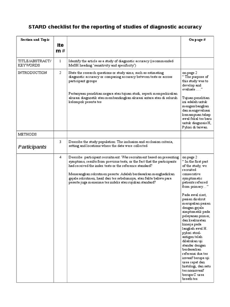 Stard Check | PDF | Diagnosa Medis | Obat Klinis