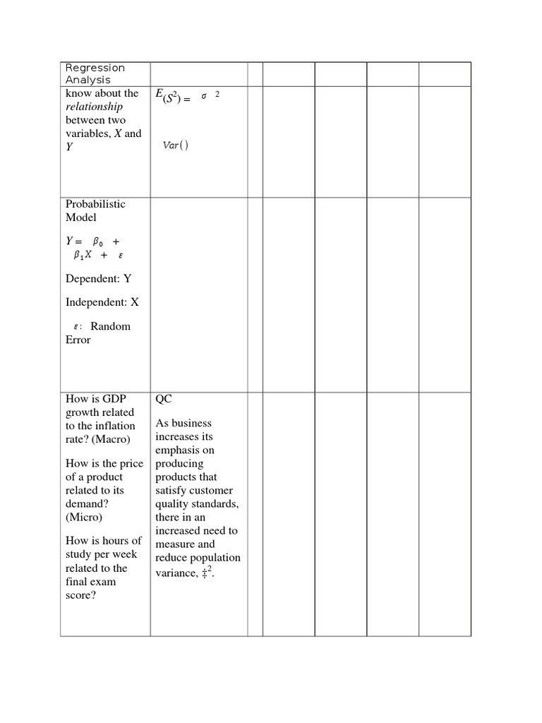 Relationship E (S: Regression Analysis | PDF