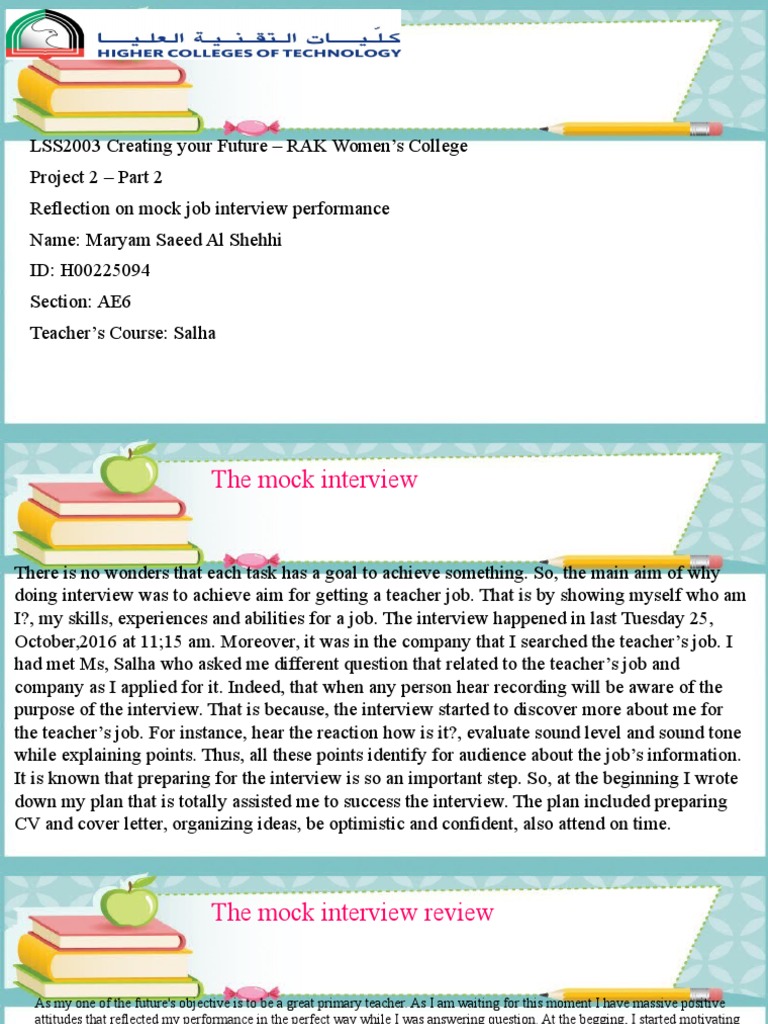 Reflection | PDF | Job Interview | Question