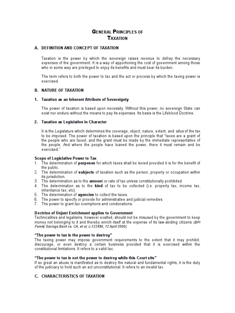 Imprescriptible Principles of Taxation | PDF | Tax Incidence | Taxation ...
