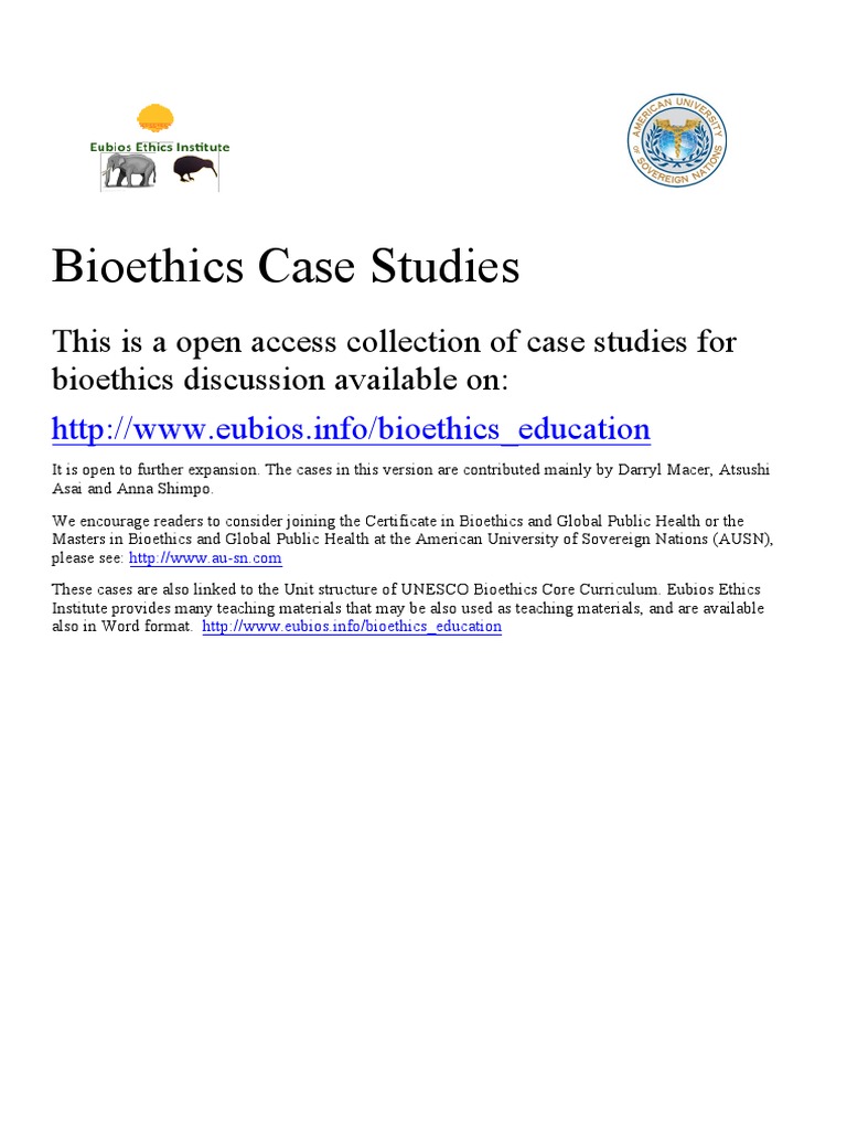 Bioethics Case Studies Collection | PDF | Medical Ethics | Bioethics