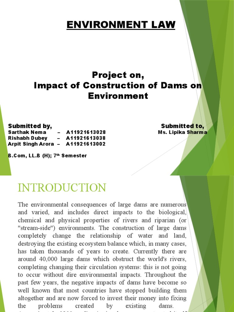 Environmental Impact of Dams | PDF | Landscape | Water And The Environment