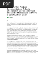 A Simple Format For A Construction Claim | PDF | Damages | Private Law