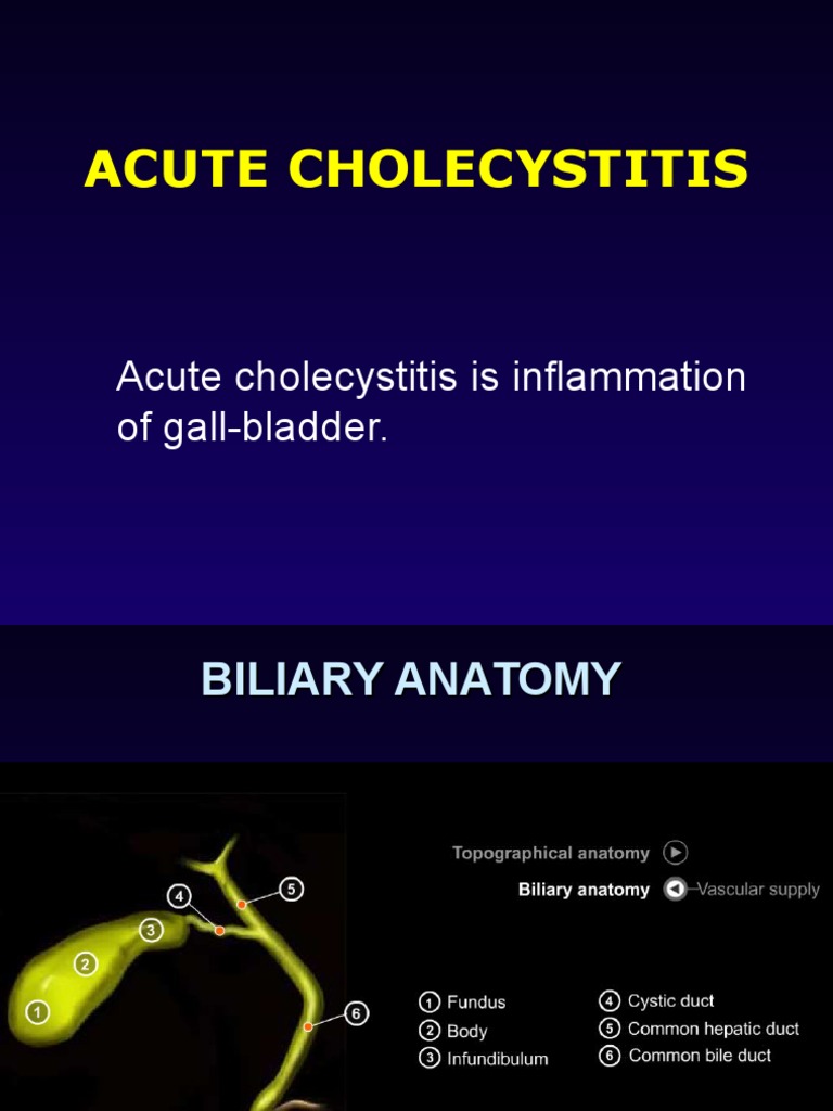 Acute Cholecystitis Overview and Management | PDF | Gallbladder ...