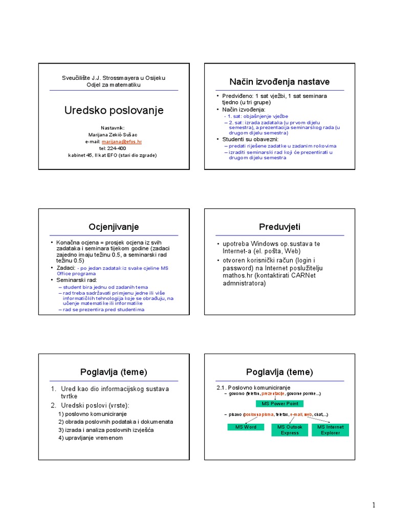 Uredsko - Poslovanje Slajdovi | PDF