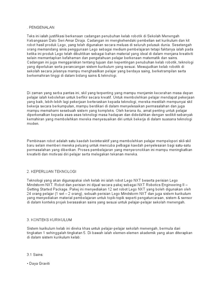 Robotik Proposal | PDF