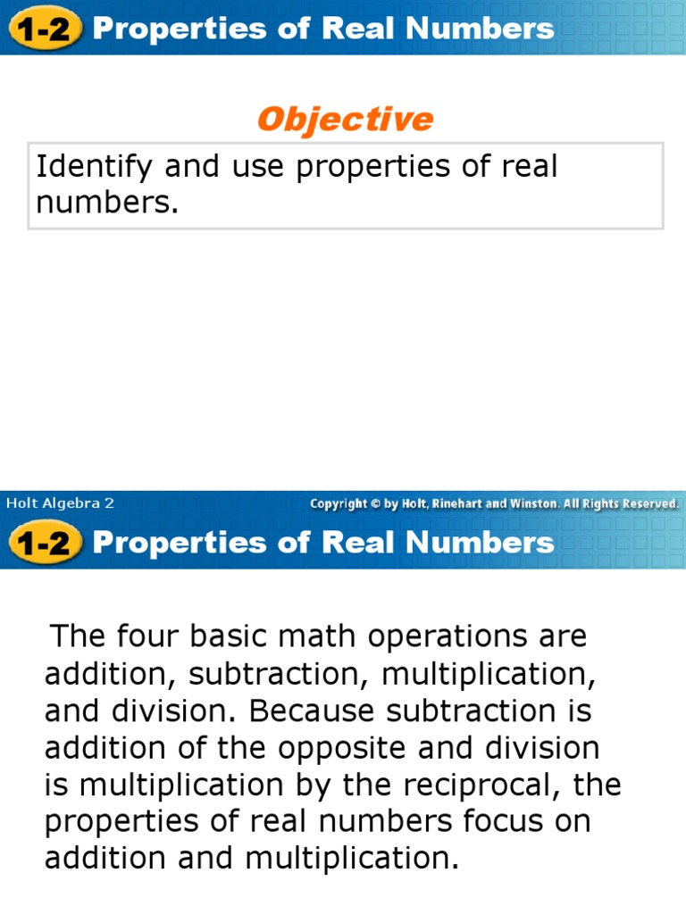 Additive and Multiplicative Inverse Properties | PDF | Multiplication ...