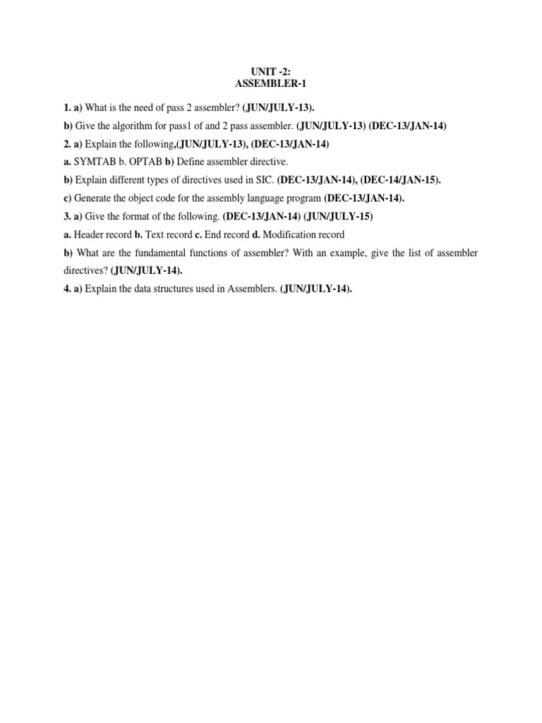 Unit 11 | PDF | Assembly Language | Instruction Set