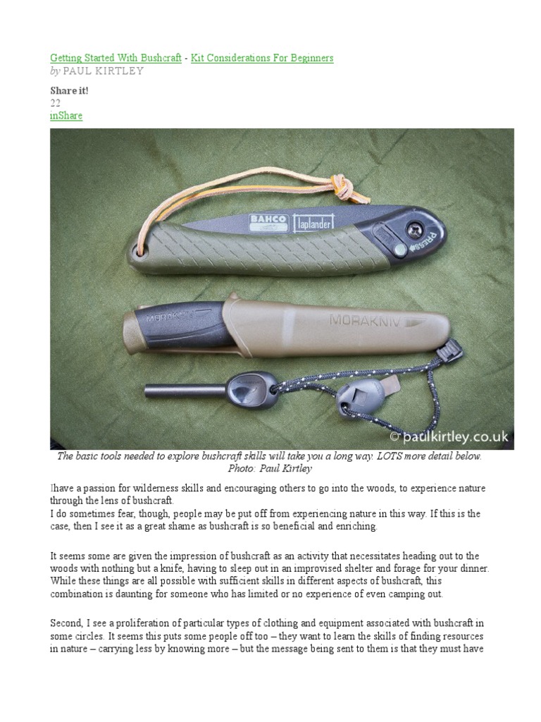 Bushcraft Basics for Beginners | PDF | Nature