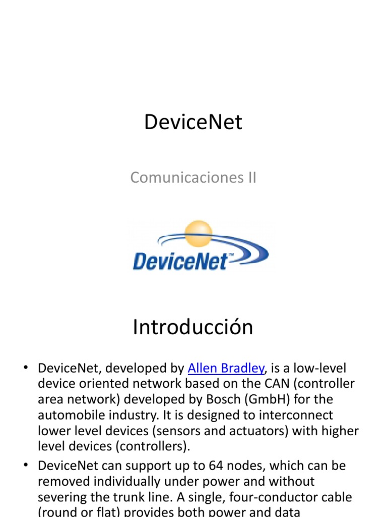 DeviceNet PDF | PDF | Electrical Connector | Computer Network