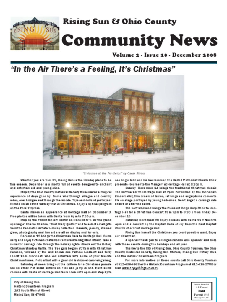 Rising Sun & Ohio County Community News December 2008 Edition | PDF ...