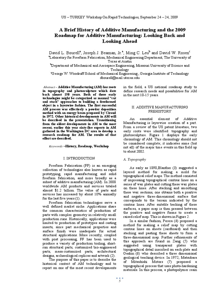 History Additive Manufacturing | PDF | 3 D Printing | Topography