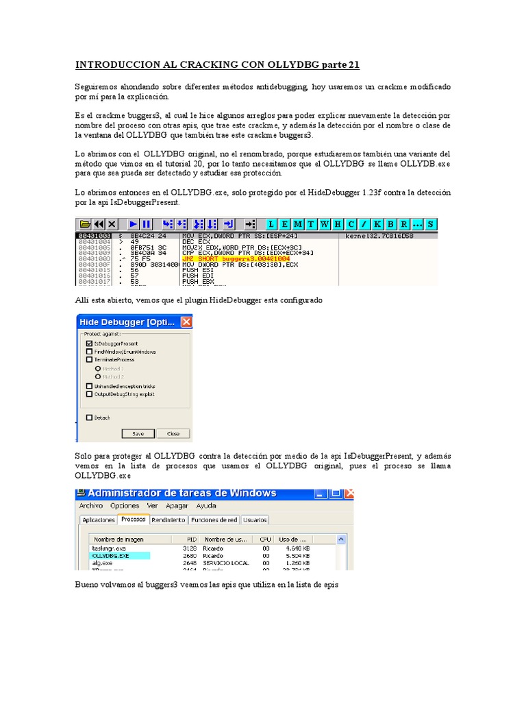 21-Introduccion Al Cracking Con Ollydbg Parte 21 | PDF | Desarrollo de software | Ingeniería de ...