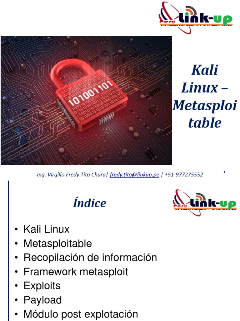 Laboratorio 01 Kali Linux Metasploitable | PDF | Redes de computadoras ...