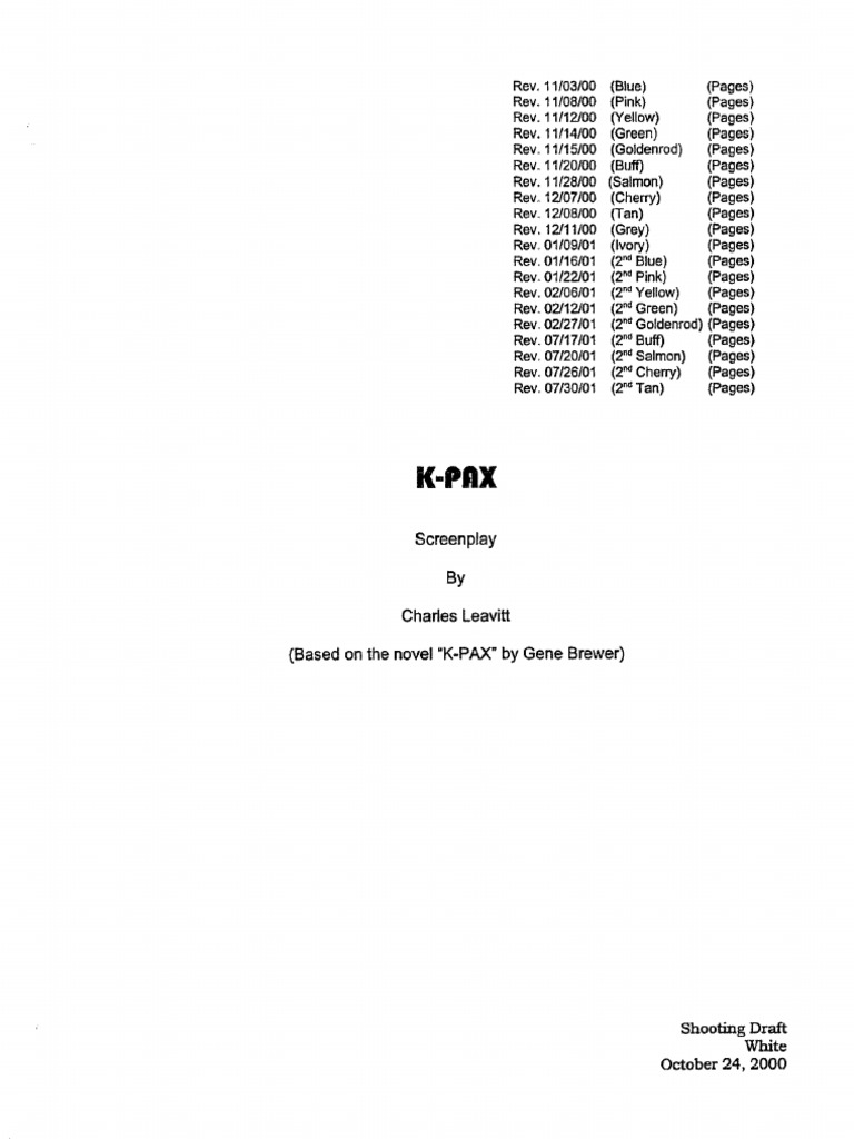 K Pax PDF | PDF
