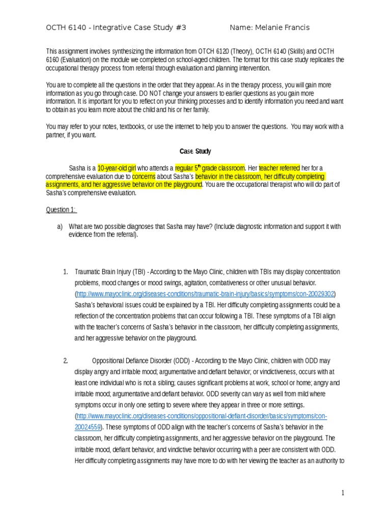 Integrative Case Study 3 | PDF | Psychotherapy | Perception