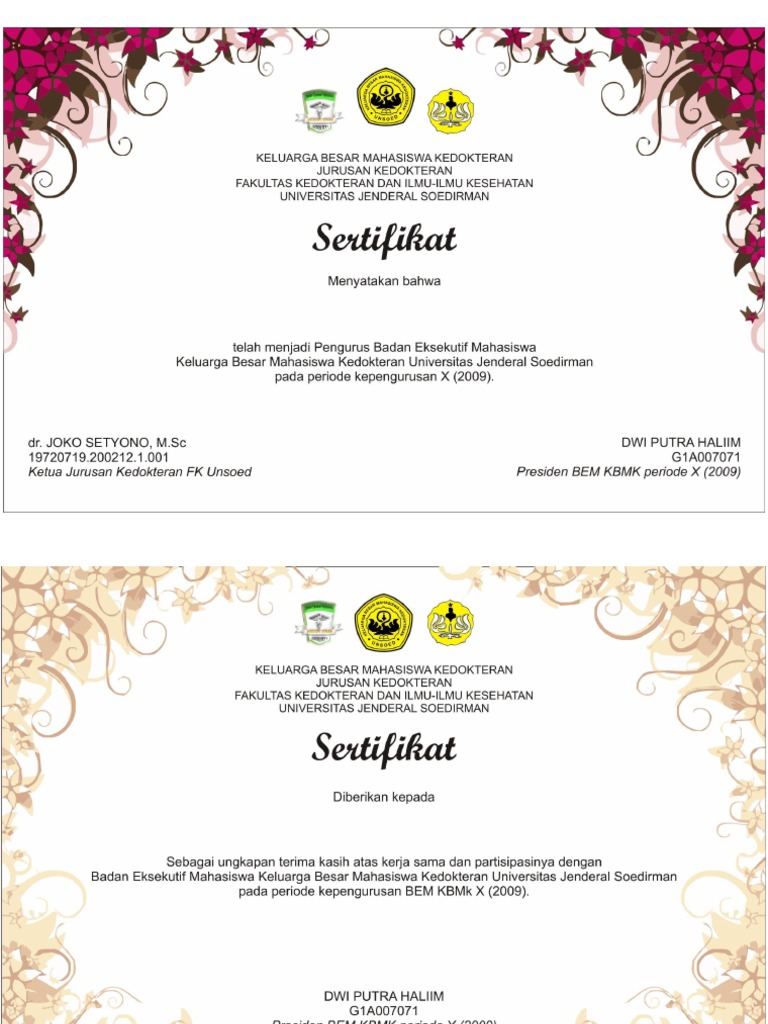 Sertifikat BEM PDF | PDF