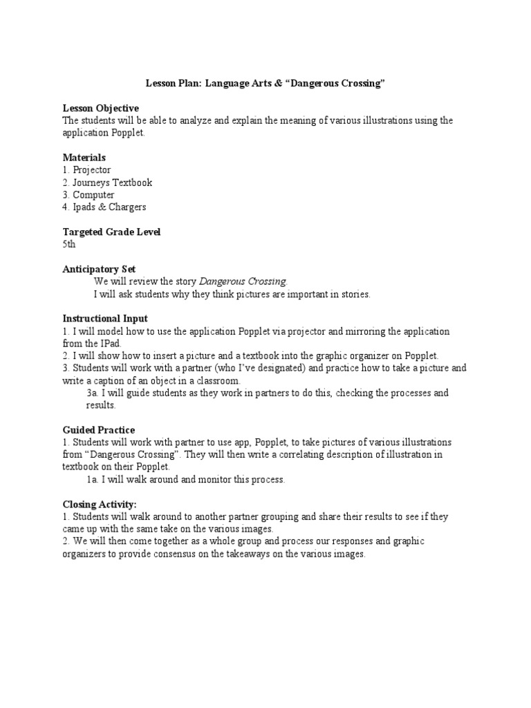 Language Arts Lesson Integration | PDF | Art