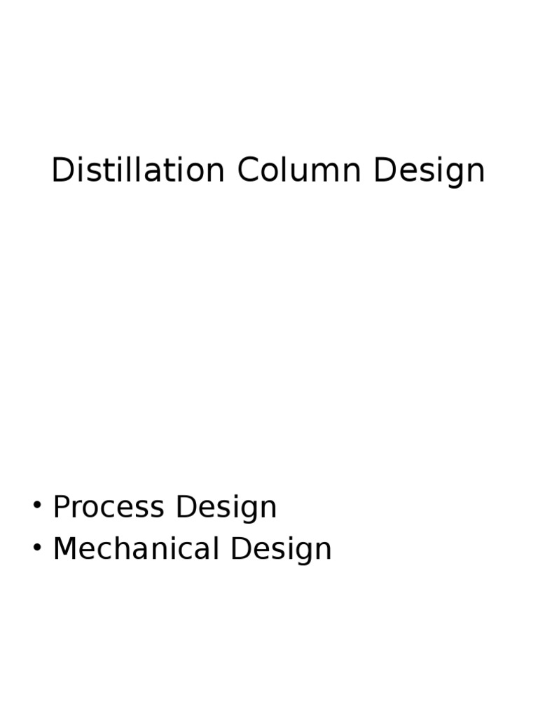 Distillation Column Design | PDF | Liquids | Applied And ...