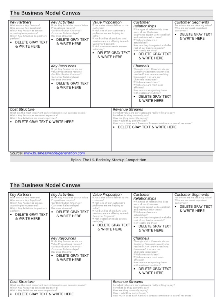 Business Model Canvas Guide | PDF | Business Model | Supply Chain