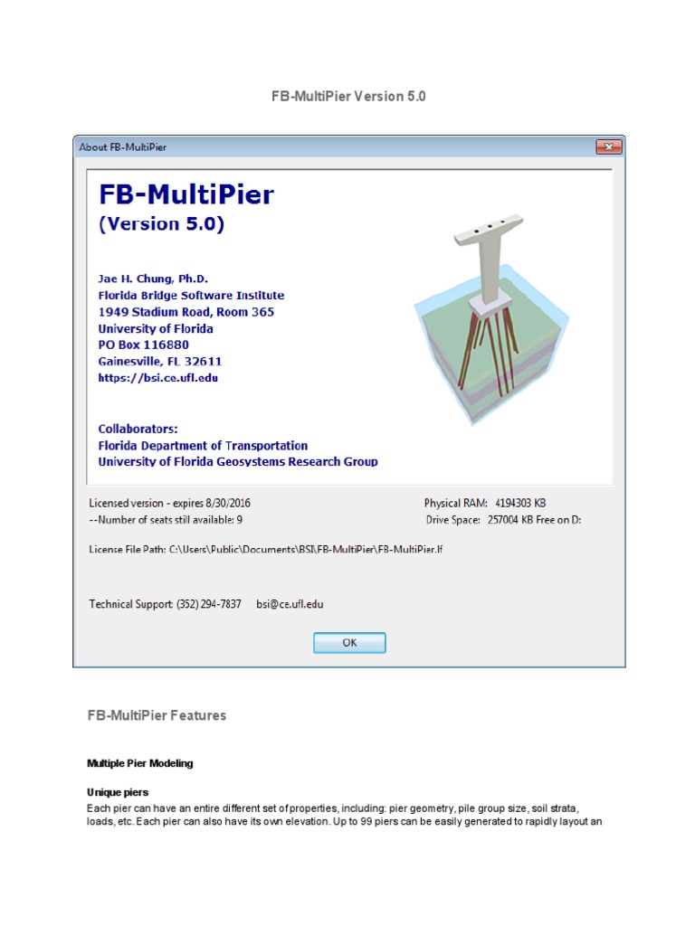 FB-MultiPier Help Manual PDF | PDF | Deep Foundation | Structural Load