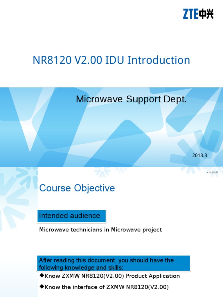 Microwave BC en NR8120 V2.00 IDU Introduction | PDF | Manufactured ...