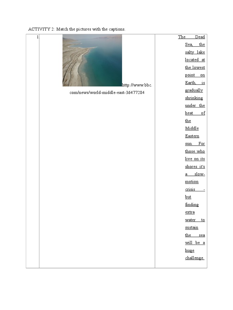 Worksheet Caption | PDF