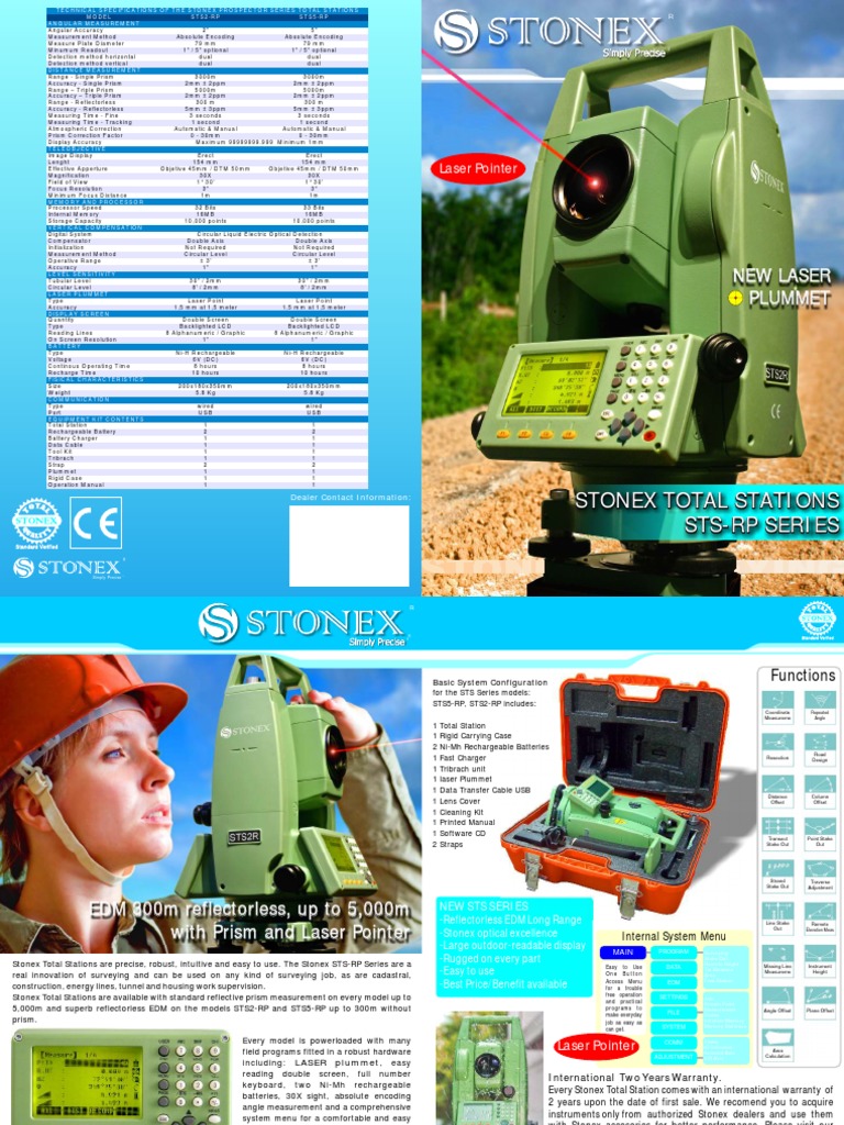 Stonex Sts-rp-En 2'' 0.6mgon | PDF | Surveying | Science