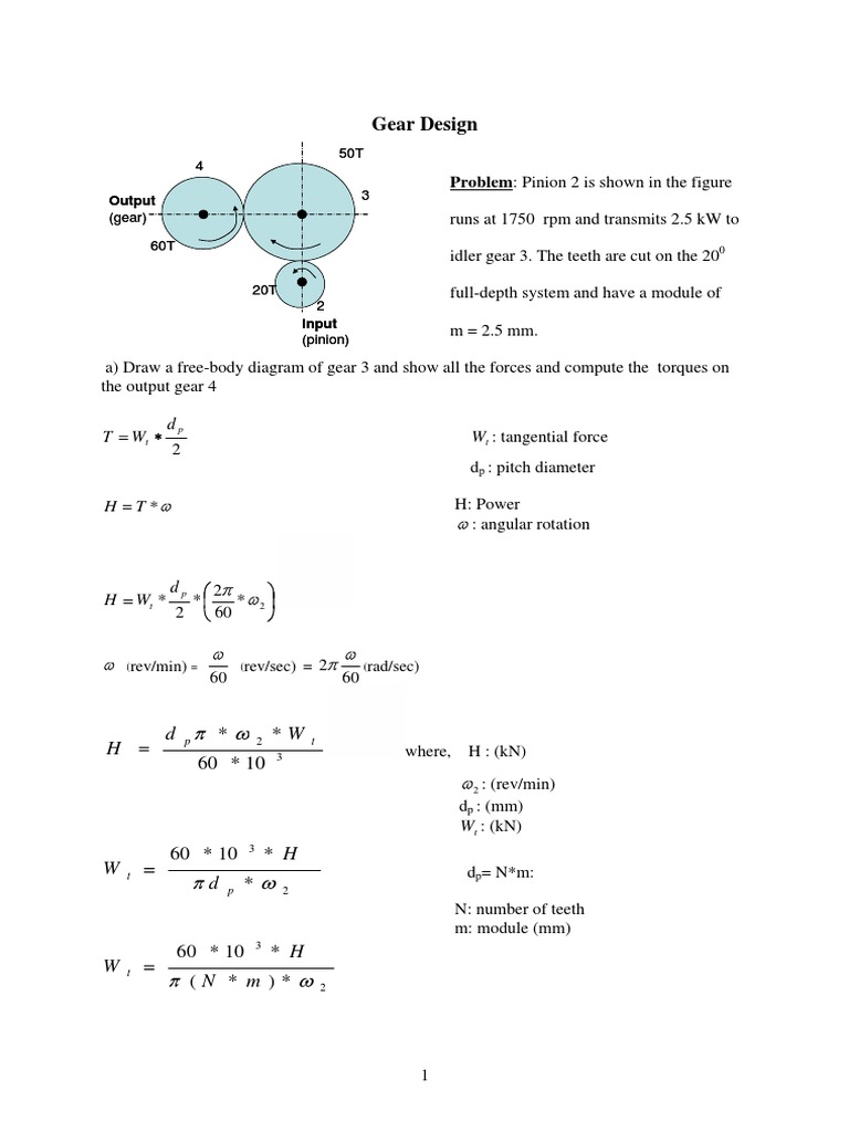 Chapter11 Prob01 | PDF | Gear | Mechanical Engineering