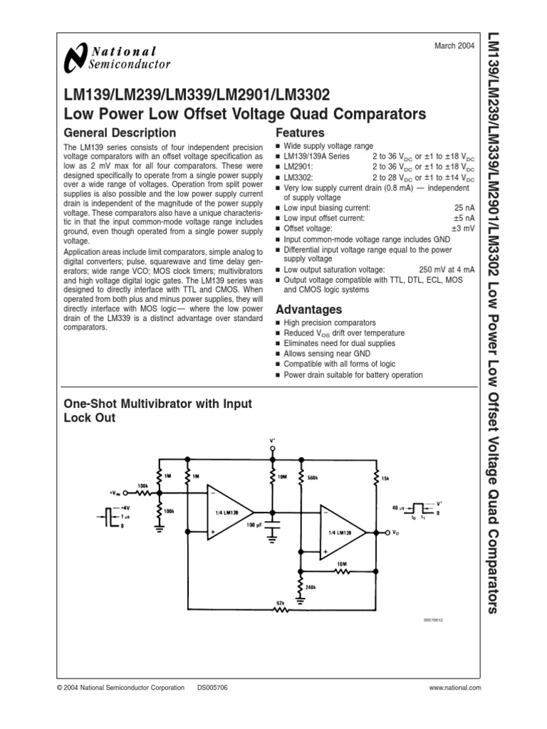 LM139/LM239/LM339/LM2901/LM3302 Low Power Low Offset Voltage Quad Comparators | PDF ...