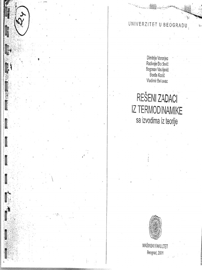 Reseni Zadaci Iz Termodinamike - MF BGD | PDF