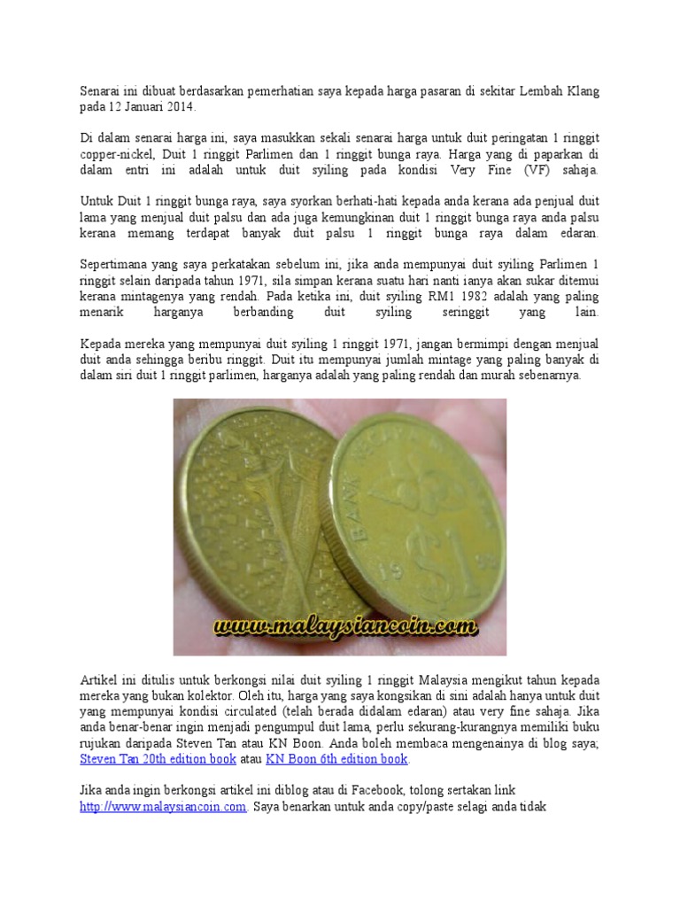 Siling 1 Ringgit | PDF