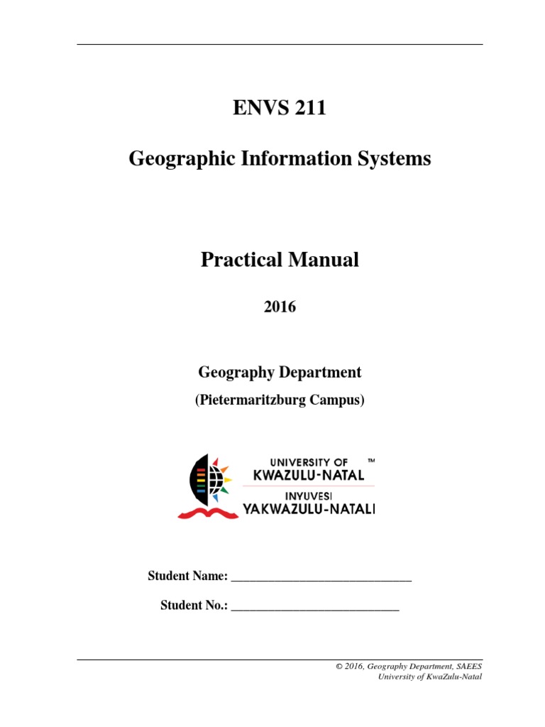 ENVS 211 Prac Manual PMB - V | PDF | Arc Gis | Icon (Computing)