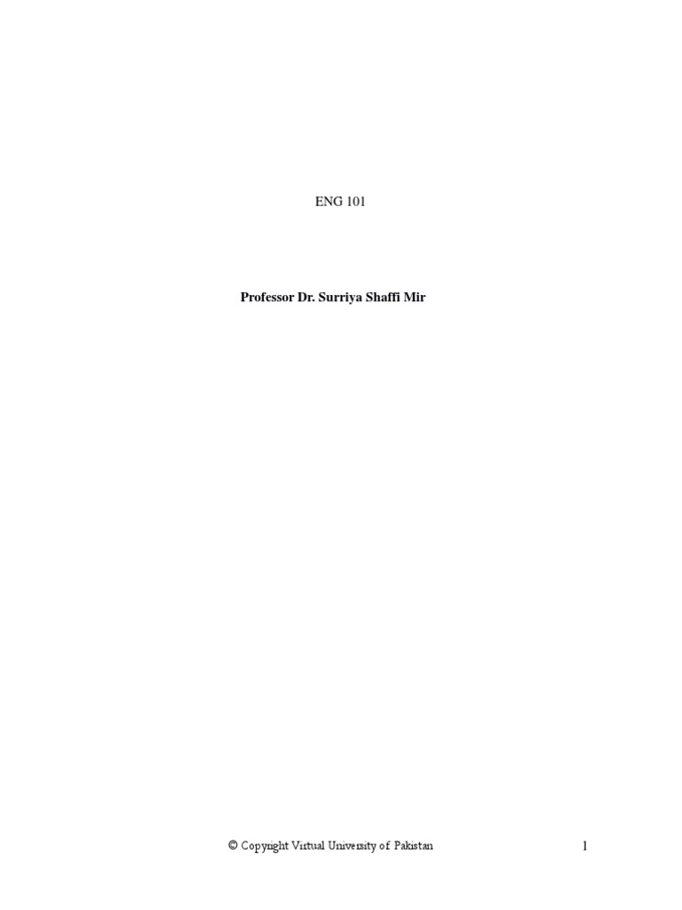 Eng 101 Handouts PDF | PDF | Floppy Disk | Part Of Speech