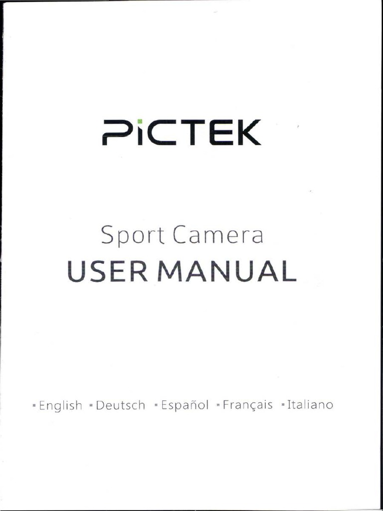Pictek Sport Camera User Manual MODEL PTOD001B | PDF | Camera | Waste Management