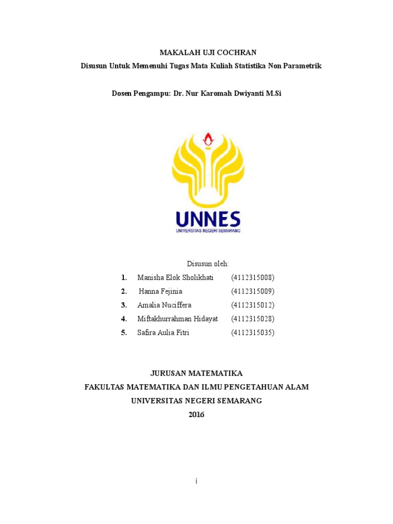 Uji Cochran dalam Statistika Nonparametrik | PDF