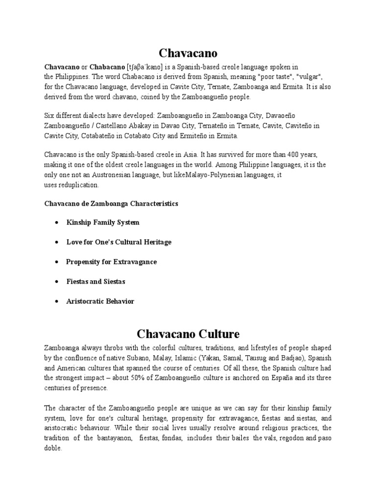 Chavacano Culture | PDF | Clothing