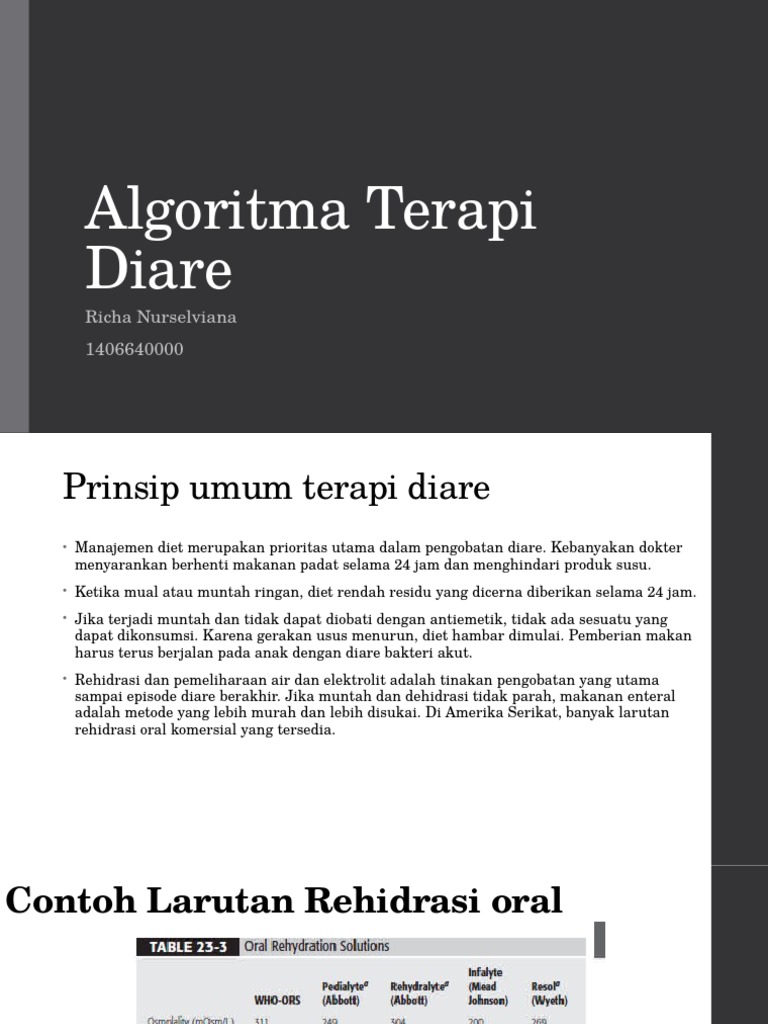 Algoritma Terapi Diare | PDF