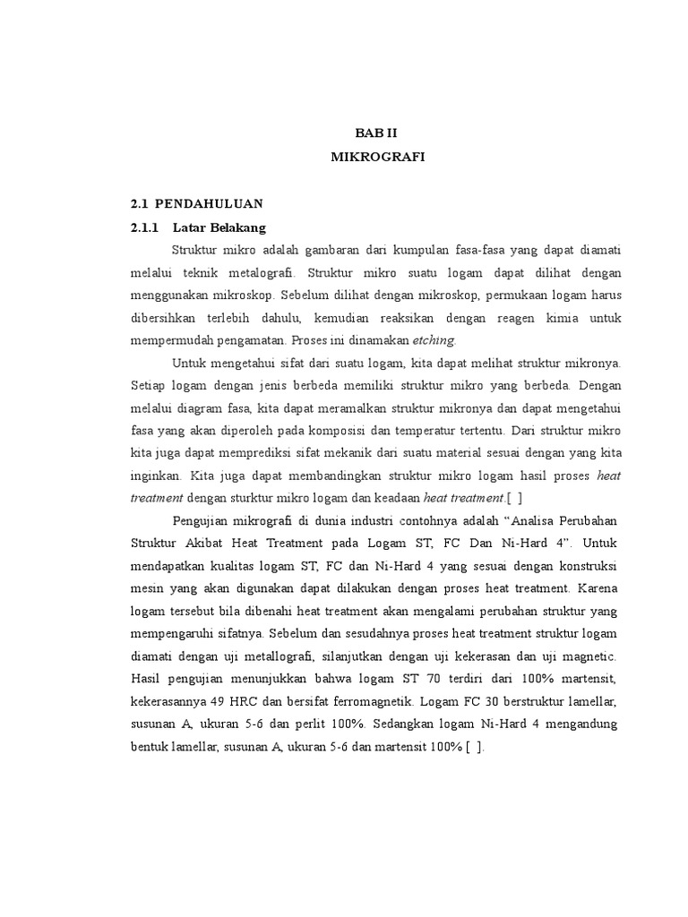 Analisis Mikrografi Struktur Logam | PDF | Griya & Taman | Teknologi ...
